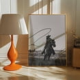 Affixzi Vintage Western Cowboy Photo Poster, Black White Horse Wall Art ...