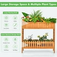 Gymax Large 2-Tier Wooden Outdoor Raised Garden Bed, Elevated Stand for ...