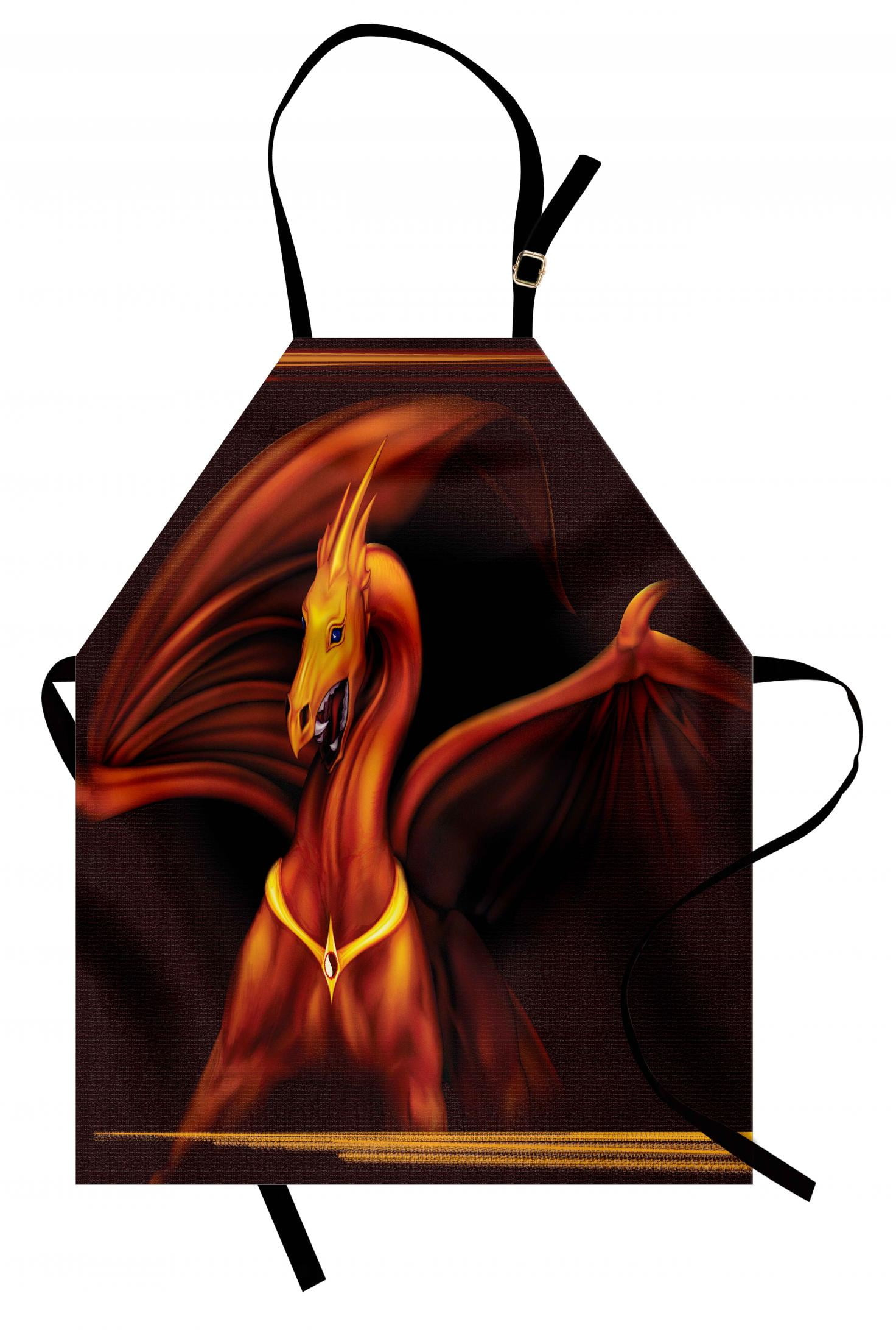 Dragon Apron Legandary Gold Tricorn Dragon on Dark Background Magical ...