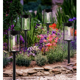 GTX Solar LED Pathway Lights, 4-Pack, 25 Lumens, 8-Hour Runtime, Black ...