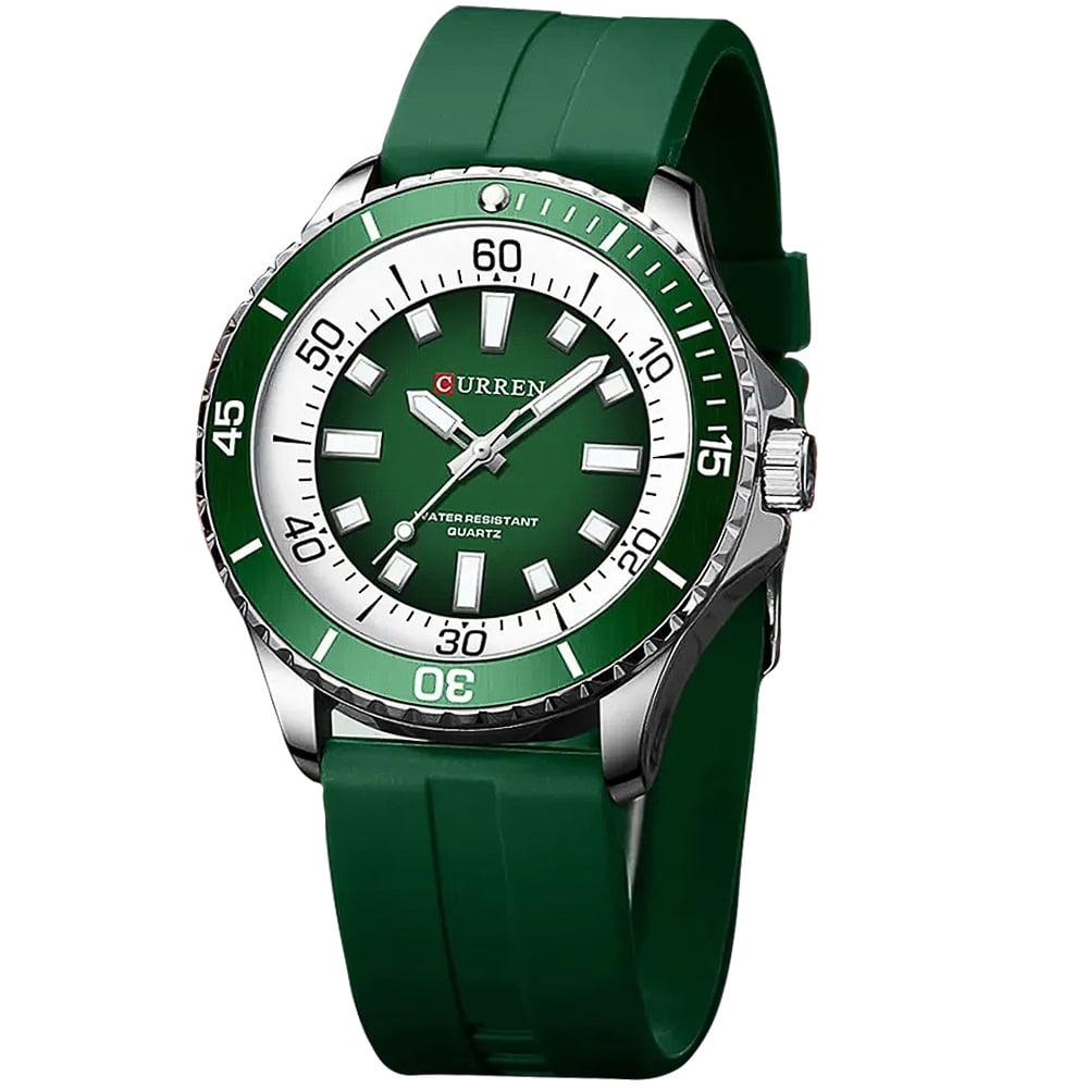 Click here for Curren Watches Curren 8448 Men Green Quartz Silico... prices