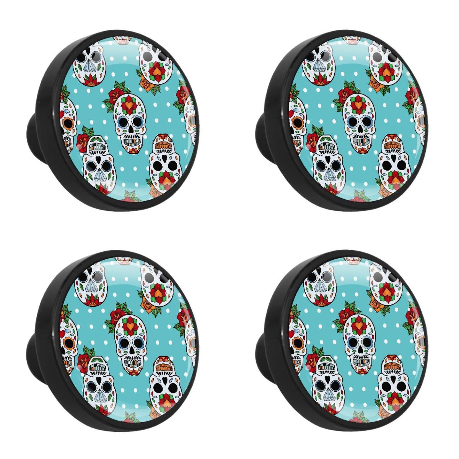 4 Pcs Skull Knobs for Kitchen Cabinet Cupboard Dresser Bookcase Drawer ...