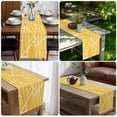 Abstract Geometric Pattern Table Runner 13x48in Non-Slip Cotton Linen ...