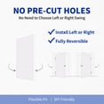 24"x80" 3-Panel Vertical Shaker Interior Door Slab, Solid Core Bedroom ...