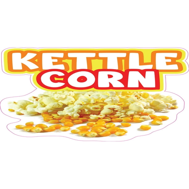KETTLE CORN DECAL sticker carmel popcorn pop corn business supplies ...
