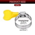 10 Pack 304 Stainless Steel Key Hose Clamps, 16-25mm (5/8" to 1 ...