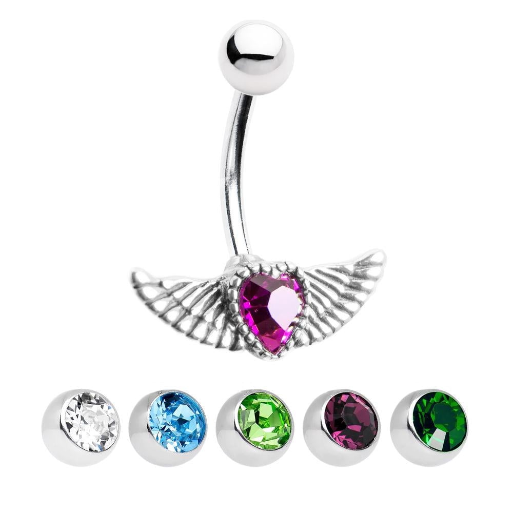 Click here for Bodyjewelryonline Jeweled Hear Design Belly Ring S... prices