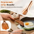 2Pcs Wooden Spatula, Acacia Solid & Slotted Turner Spatula Set, Long ...