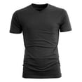 Ma Croix Mens Premium Solid Cotton V Neck T Shirts Short Sleeve Tee