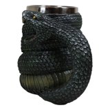 Realistic Ferocious Slithering Serpent Snake With Venomous Fangs Coffee ...
