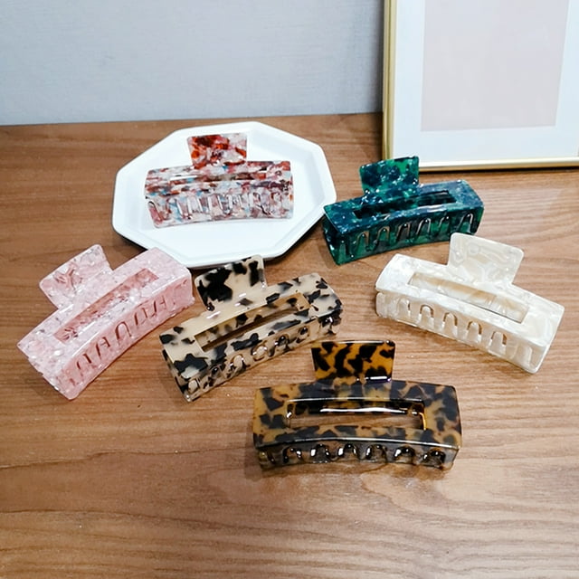 SPRING PARK Women Retro Hair Claw Clips Medium Hair Claw Clamps Non ...