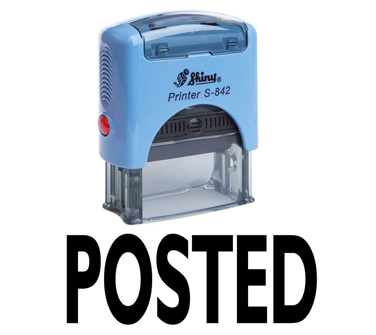 POSTED Self Inking Rubber Stamp Office Stationary Custom Shiny Stamp ...