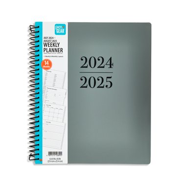 Pen+Gear Weekly Planner, 9" x 11", Navy Blue, July 2024 to June 2025 ...