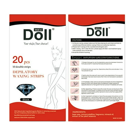 20 Strips Wax Strips Hair Removal Wax Strips for Arms Legs Underarm ...