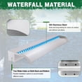 Longrun 35.4" Wide Waterfall Spillway, Stainless Steel Water Feature ...