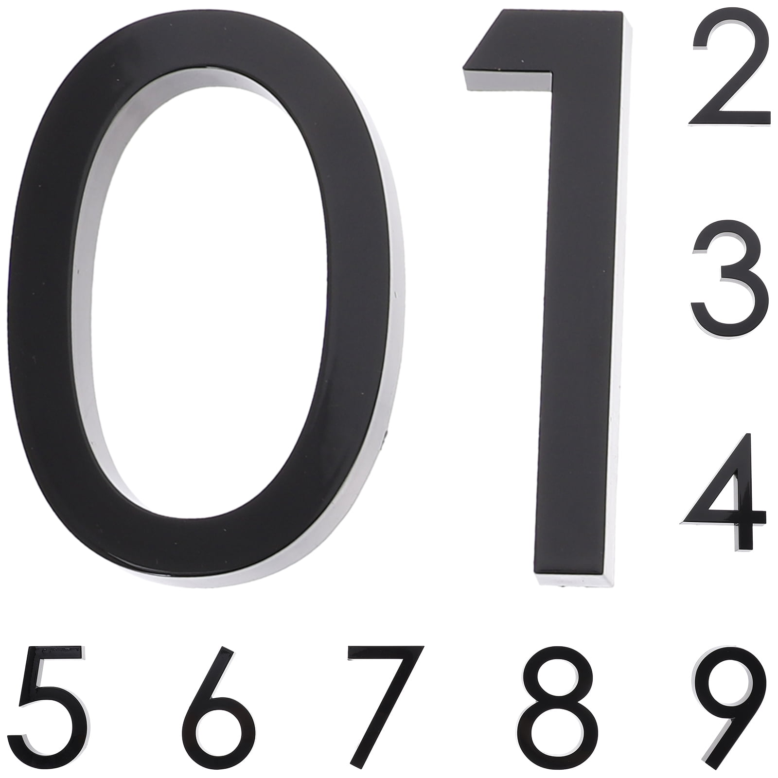 10pcs Outside House Resin Numbers Modern Address Numbers Three-dimensional Self-adhesive Numbers ...