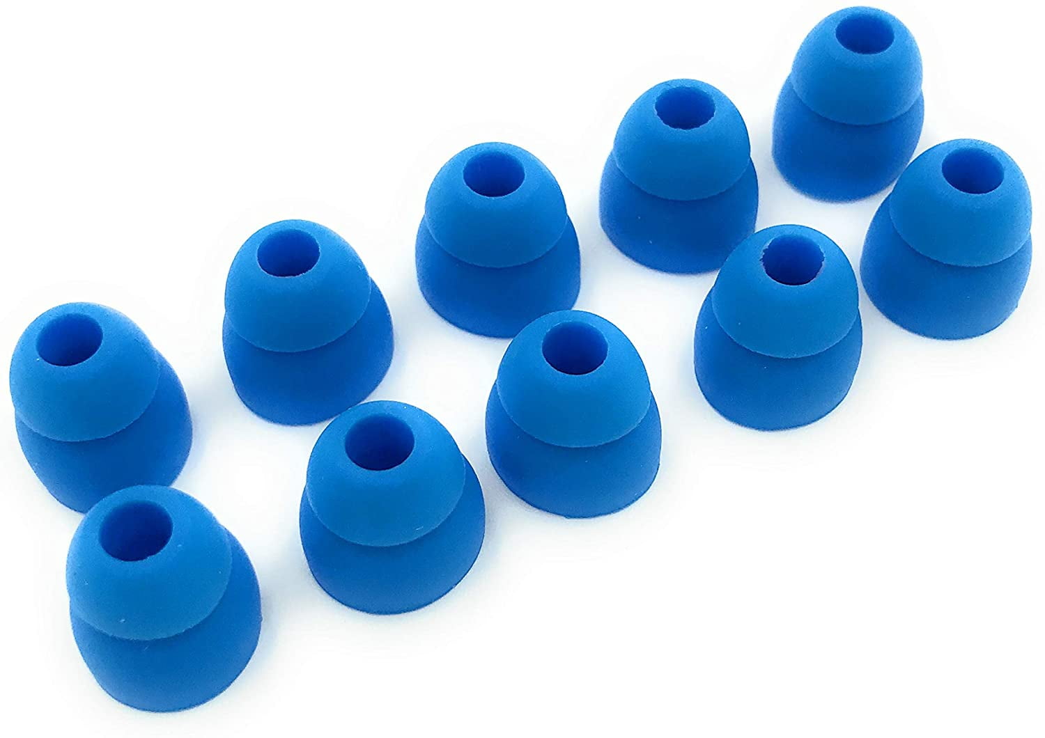 5 Pair Double Flange Earbud Headphones Replacement Silicone Ear Tips ...