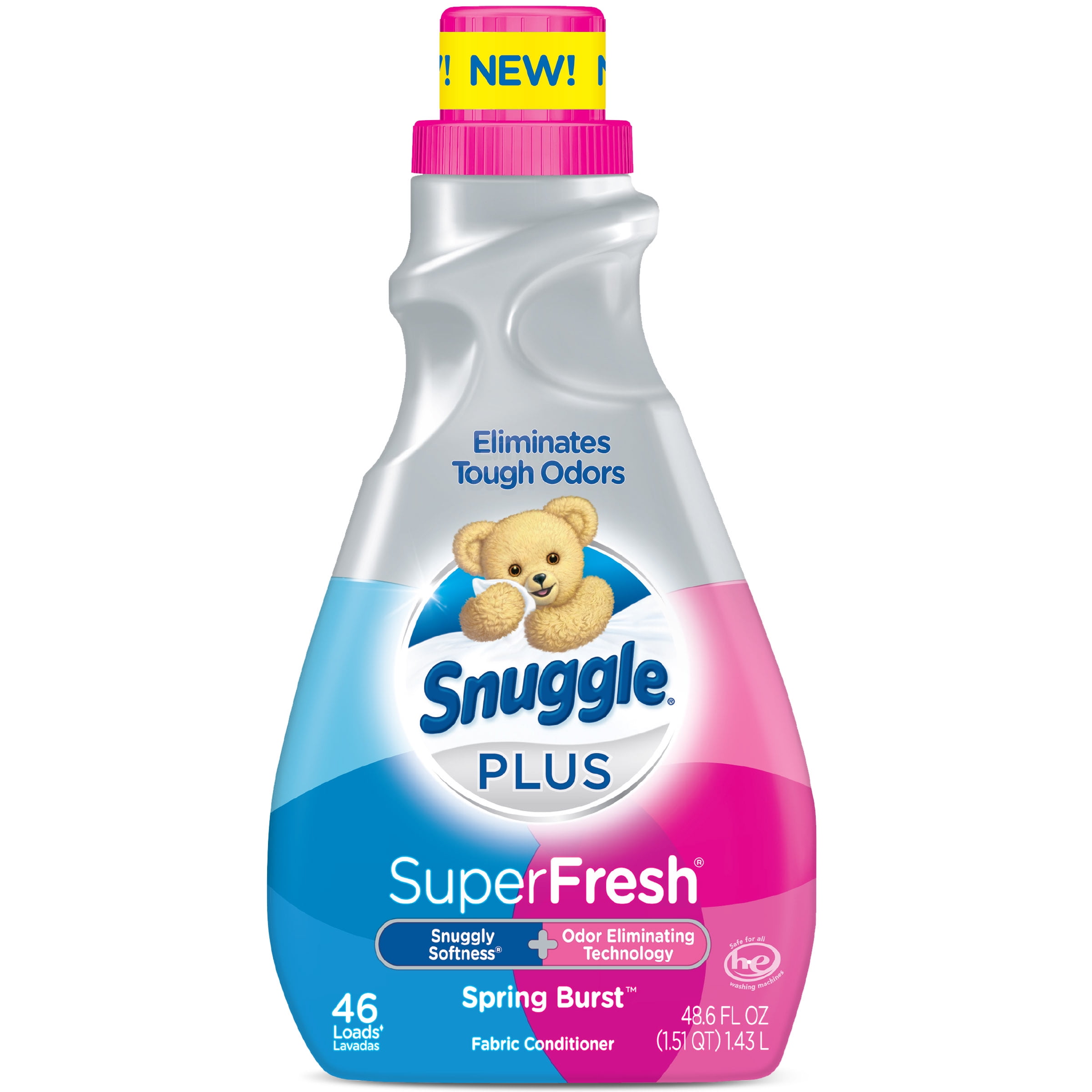 Snuggle Plus Super Fresh Liquid Fabric Softener, Spring Burst, 48.6 ...