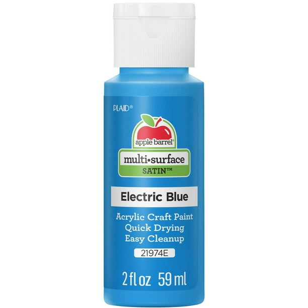 Apple Barrel Multi-Surface Acrylic Craft Paint, Satin Finish, Electric ...