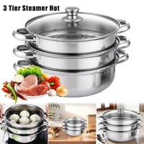 2 Piece Stainless Steel Steamer Pot, Double Boiler with Vegetable ...