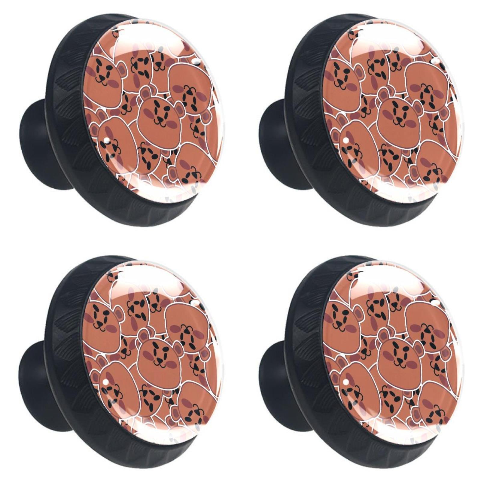 4 Pcs Bear Knobs for Kitchen Cabinet Cupboard Dresser Bookcase Drawer ...