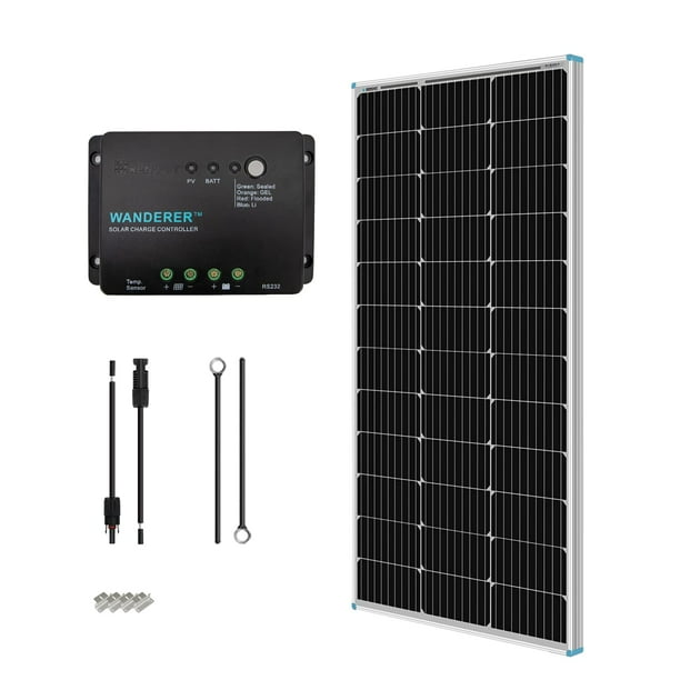 Renogy 100 Watts 12 Volts Monocrystalline Solar Starter Kit (KIT ...