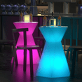 MoNiBloom Set of 3 LED Light Up Bar Table + Chairs, 16 Color Changing ...