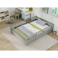 CZBZ Full Size Floor Bed with High Security Barrier & Door, Montessori ...