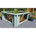 Raised Square Wood Pond with Large Windows Lotus Clear View Garden ...