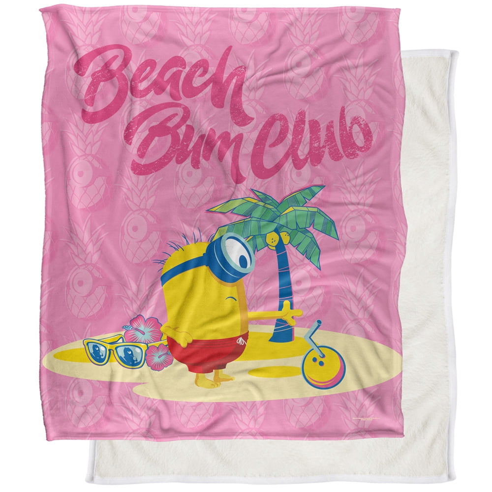 Minions Beach Bum Car Silky Touch Sherpa Back Super Soft Throw Blanket - Walmart.com