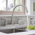 Moen Bexley Chrome Kitchen Faucet with Two Handles and Side Sprayer for ...