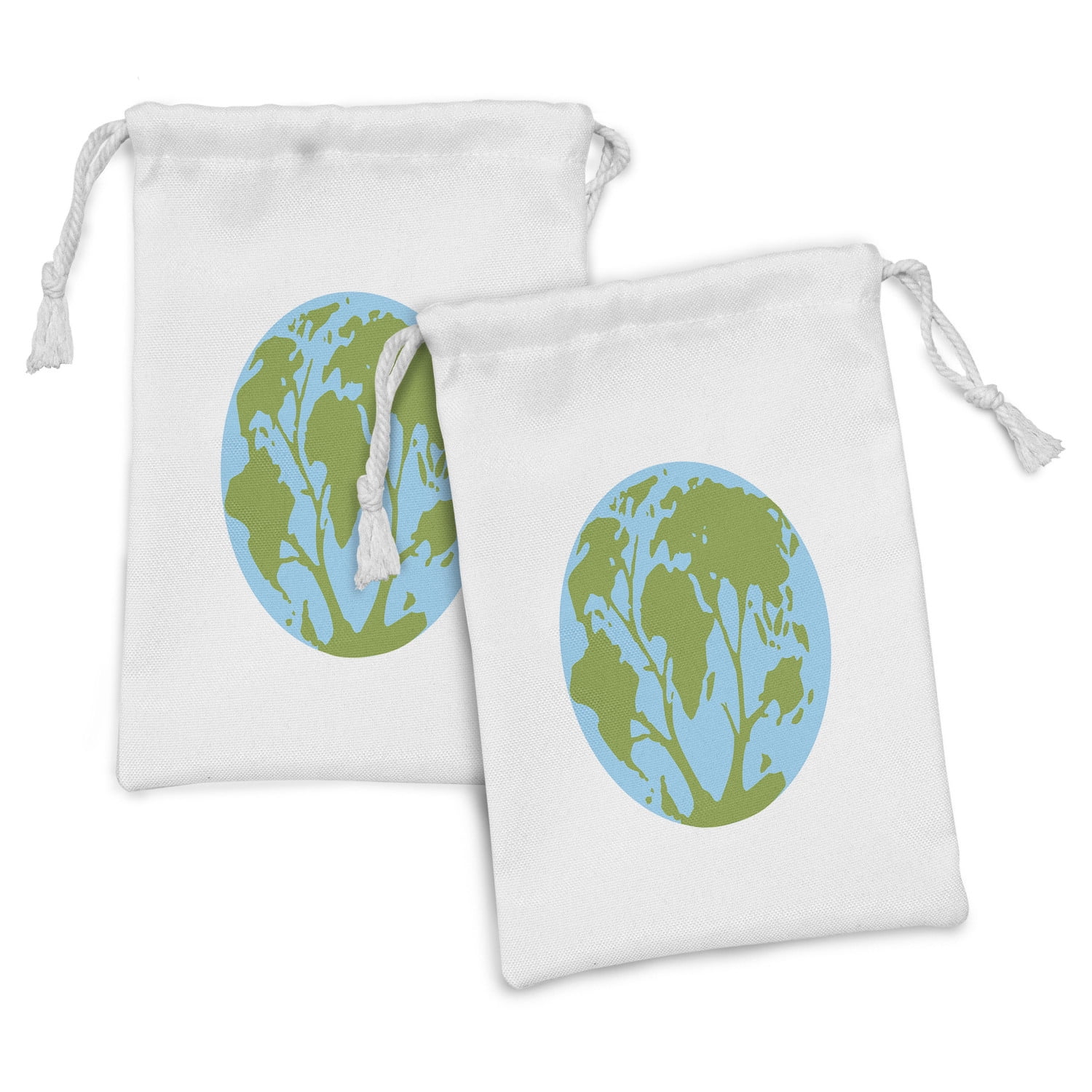 Biology Fabric Pouch Set of 2, Ecology Environment Save Trees Nature ...