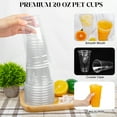 Treamon Disposable Plastic Cups, Clear, 20 oz, 100 Count - Walmart.com