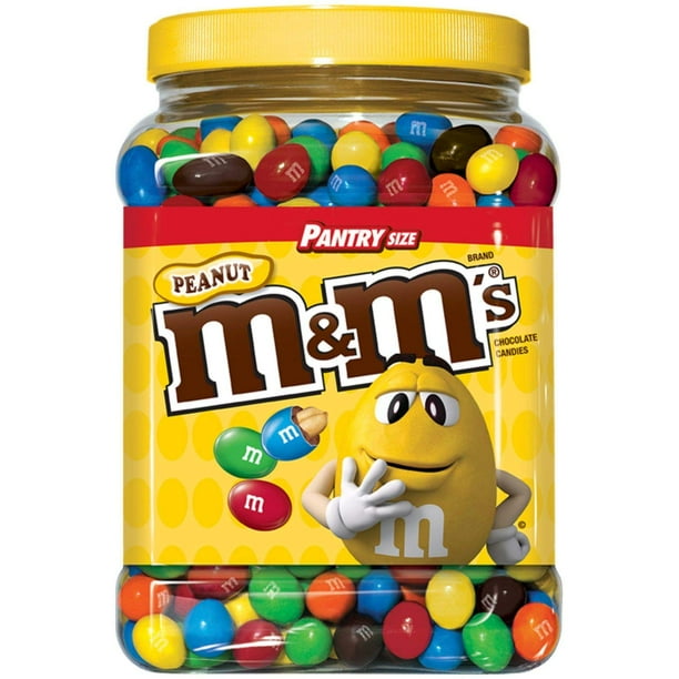 M&MS Candies, Peanut Chocolate, 62 Ounce Jar, Pack of 1 - Walmart.com - Walmart.com