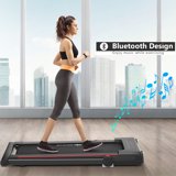 Goplus 2.25HP Personal Walk Treadmill, 3-in-1 Folding Design with Table ...