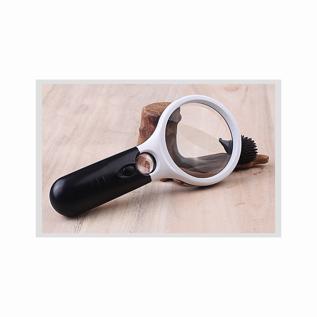 Glass with Light, Handheld Magnifier for Reading, Writing,Exploring ...