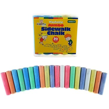 Sun Squad Non-Toxic Colored Sidewalk Chalk Set, 60 Pieces Multicolor ...