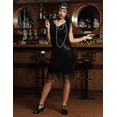 PrettyGuide Women's Flapper Dress Sequined Fringe 1920s Gatsby Party ...