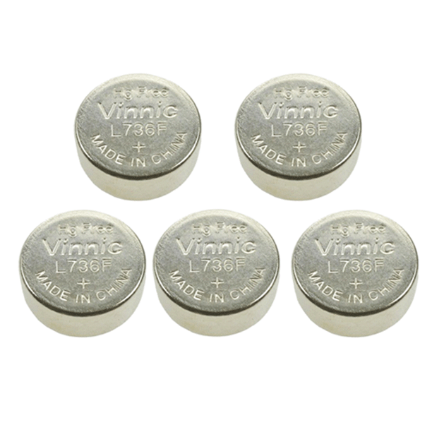 Vinnic L736 / LR41 Micro Alkaline Coin Cell Battery (Qty of 5 Loose) 1 ...