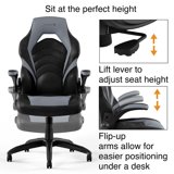 Staples Emerge Vortex Bonded Leather Gaming Chair, Black and Gray, 2 ...