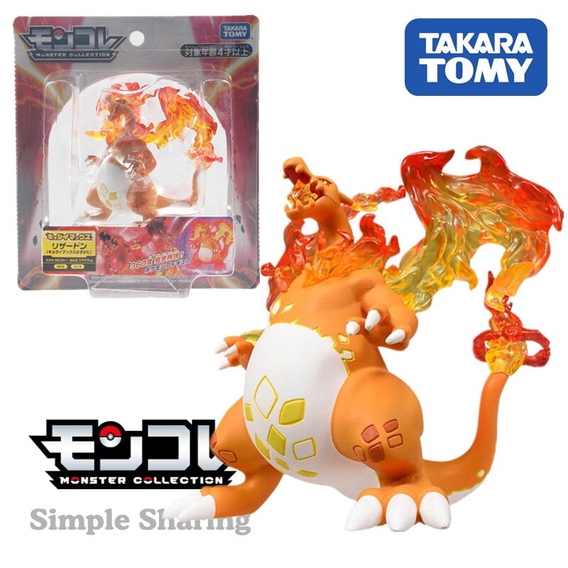 Takara Tomy Pokemon Gigamax Charizard con Asia Ex-72 Charizard modelo ...