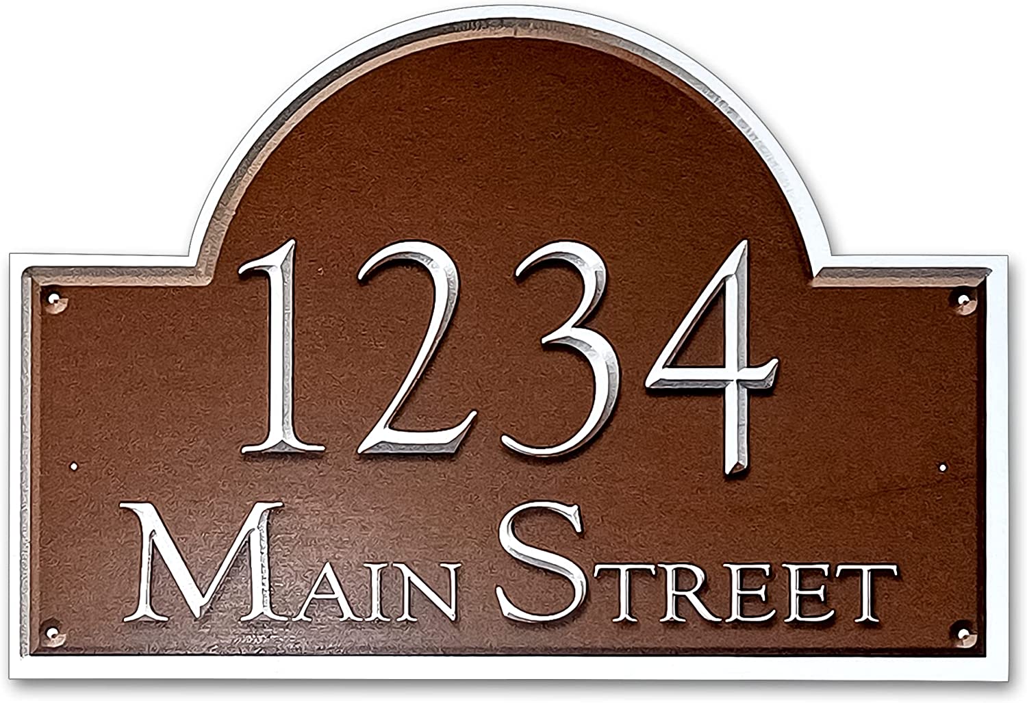 Curb-N-Sign Address Numbers Sign, Super Reflective House Numbers Plaque ...