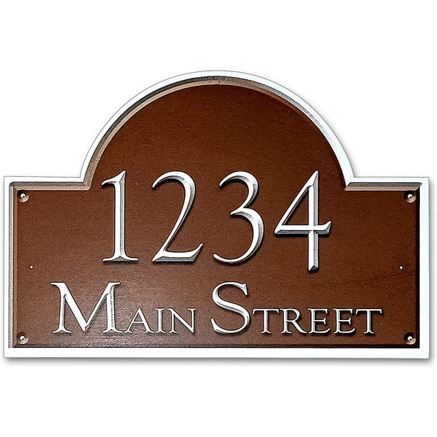 Curb-N-Sign Address Numbers Sign, Super Reflective House Numbers Plaque ...