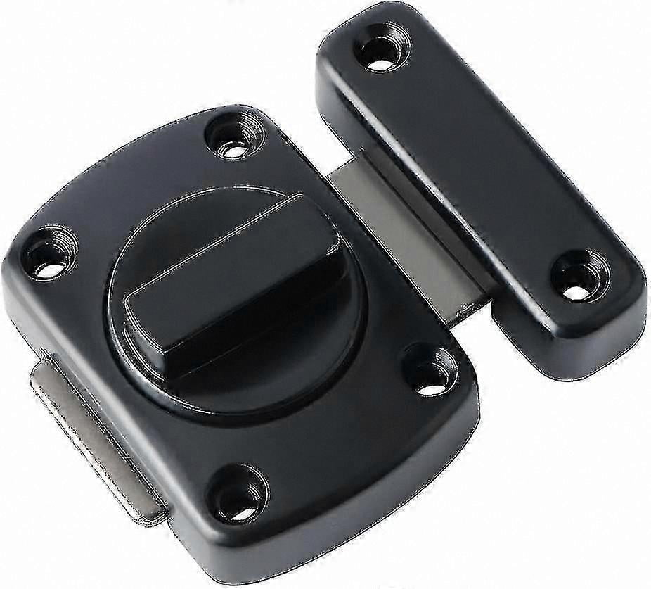 Matte Black Bathroom Door Lock with Rotate Bolt/Gate Latch, Ems220u-b ...