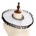 Elizabethan Neck Ruff Detachable Collar Dickens Ruff Neck Clown Collar ...