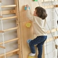 Walnut 9-in-1 Swedish Ladder Wall Gym | Indoor Wooden Climber Activity ...
