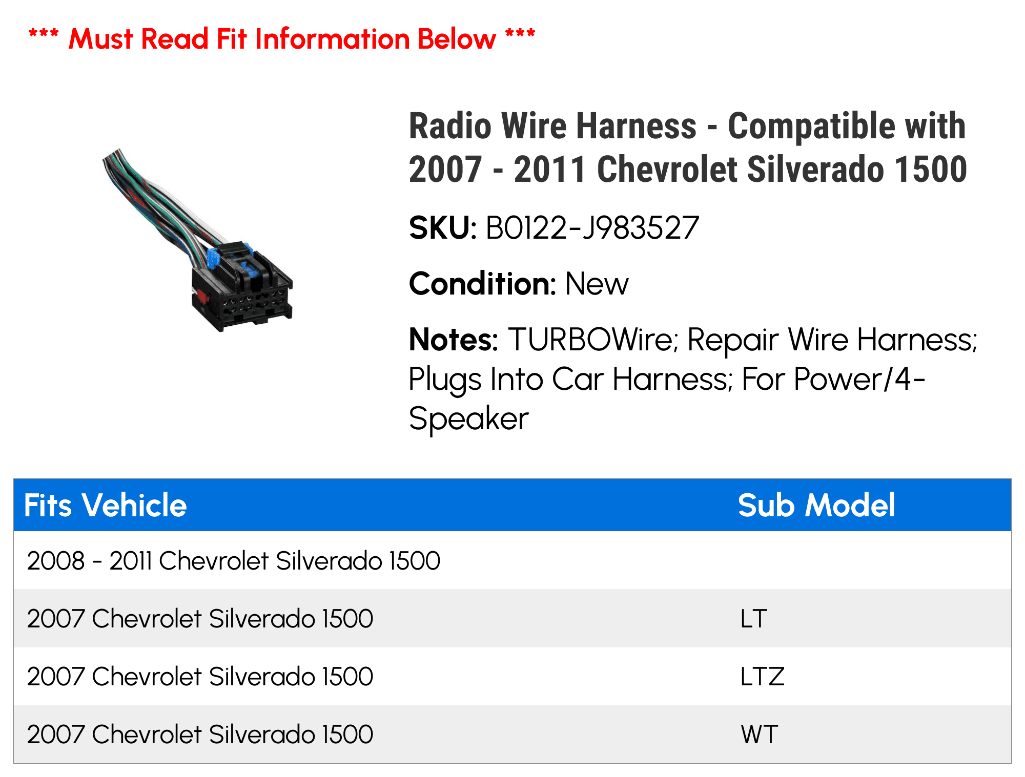 2011 chevy silverado 1500 speaker wire colors store