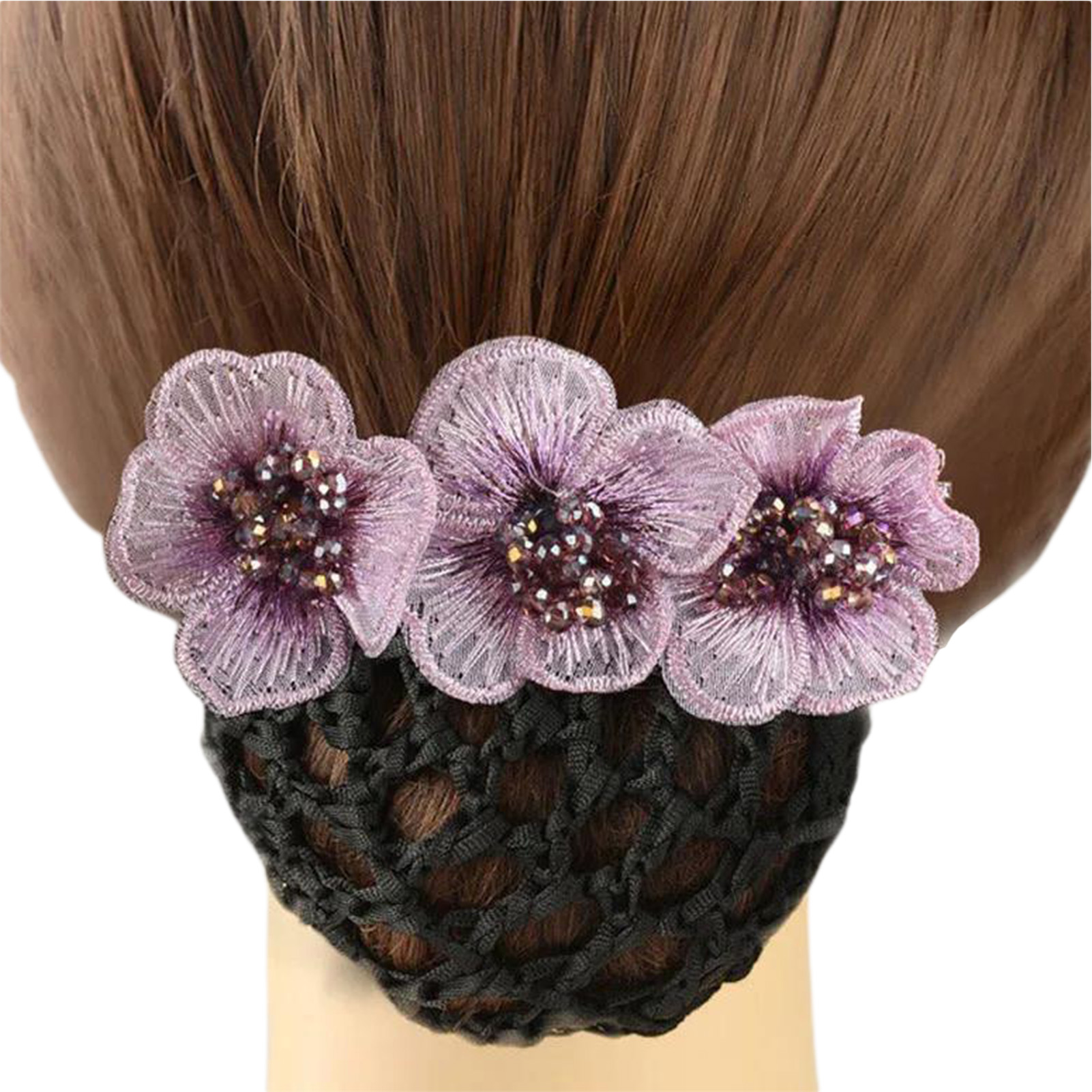 Yesbay Nurse Hair Snood Flower Decor Fishnet Hollow Out Anti-slip ...