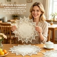 AUQ Lace Doily Neutral Earth Tones Table Topper Placemat Beige Brown ...