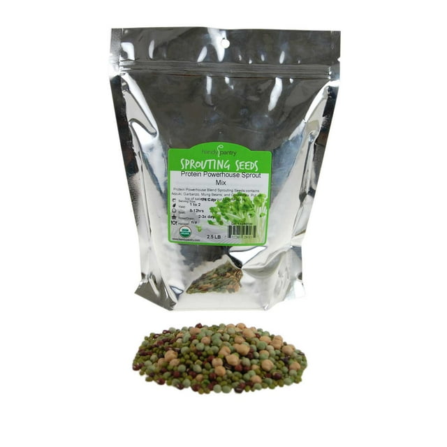 Protein Powerhouse Sprouting Seed Mix- Organic- 2.5 Lbs - Handy Pantry ...